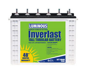 Luminous InverLast 200Ah Tall Tubular Inverter Battery for Home UPS ...